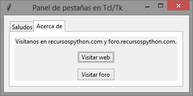 Panel de pestañas (Notebook) en Tcl/Tk (tkinter) - Recursos Python